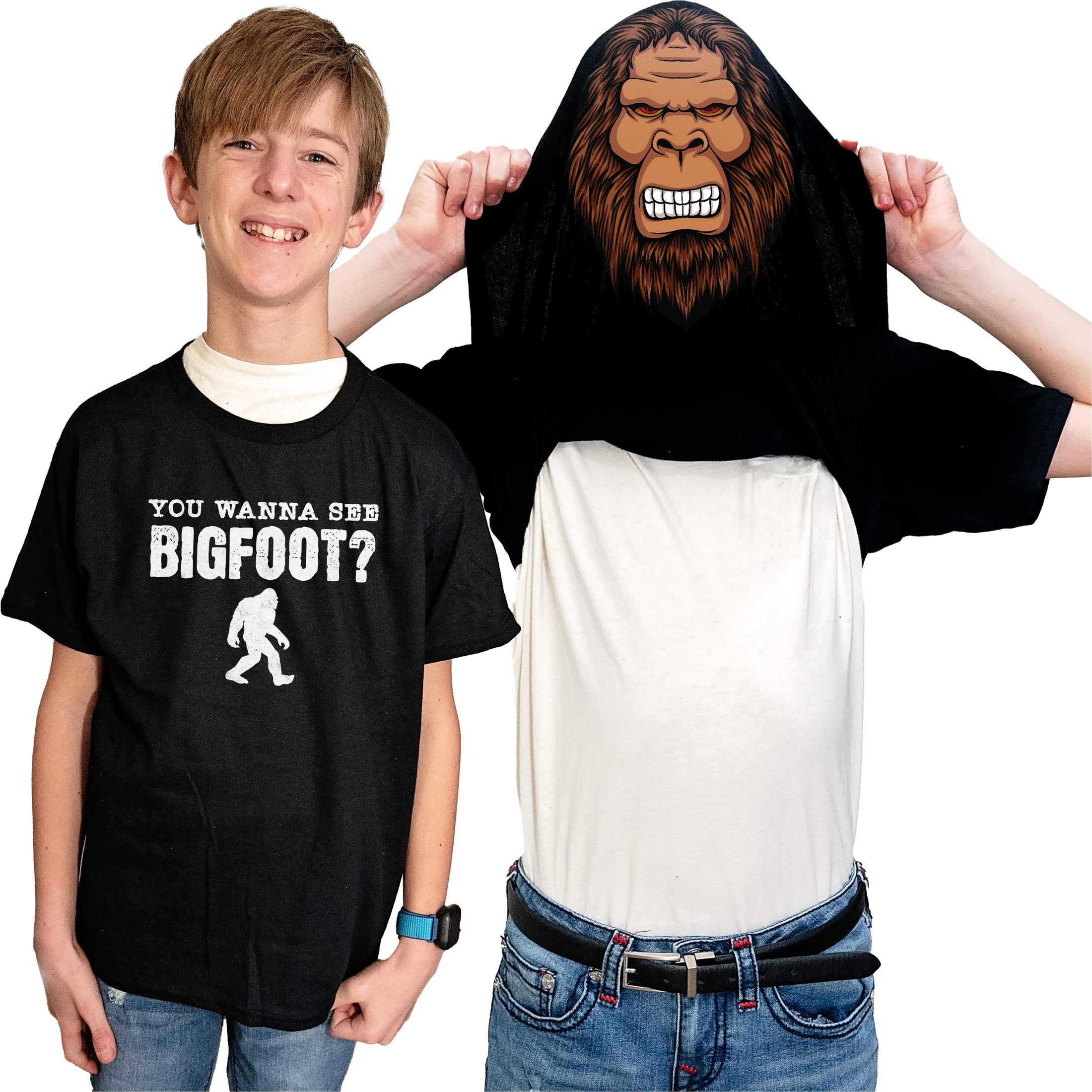 You Wanna See Bigfoot? Funny Flip Shirt - Sasquatch T-Shirt – Flip Shirts